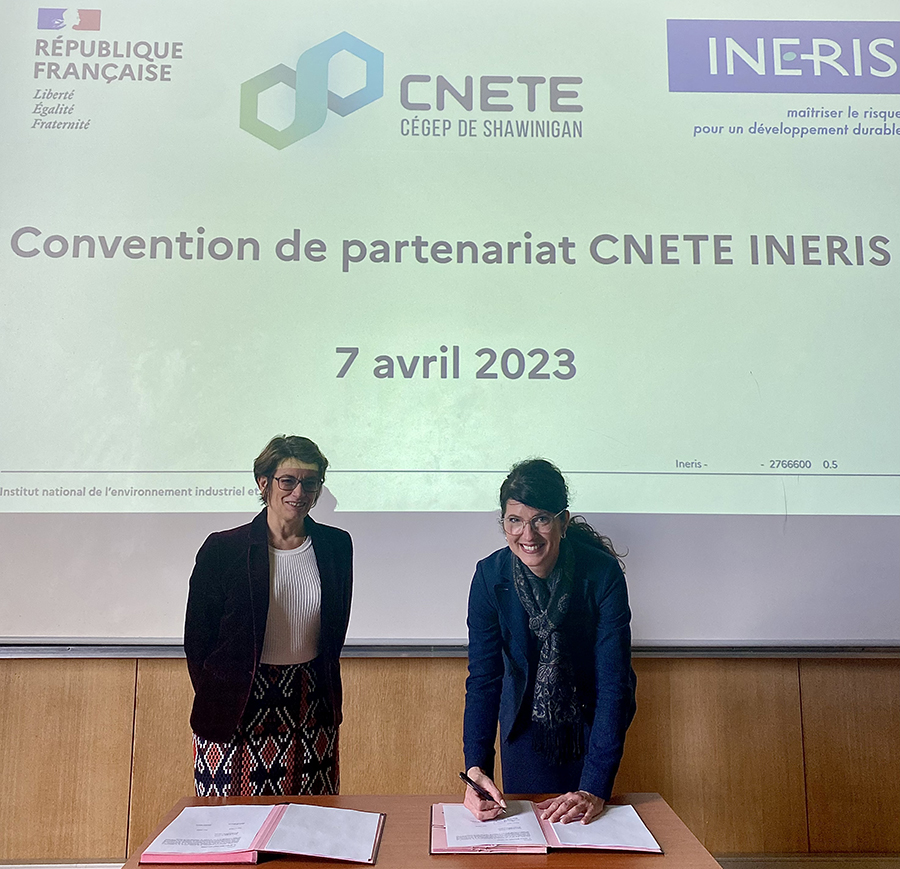 Ineris and CNETE sign a Franco-Canadian partnership agreement | Ineris